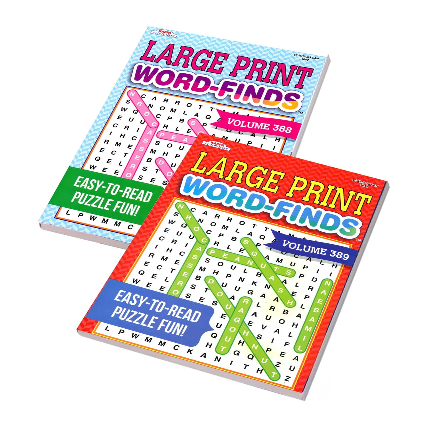 KAPPA Large Print Word Finds Puzzle Book | 2-Titles, Easy to Read ...