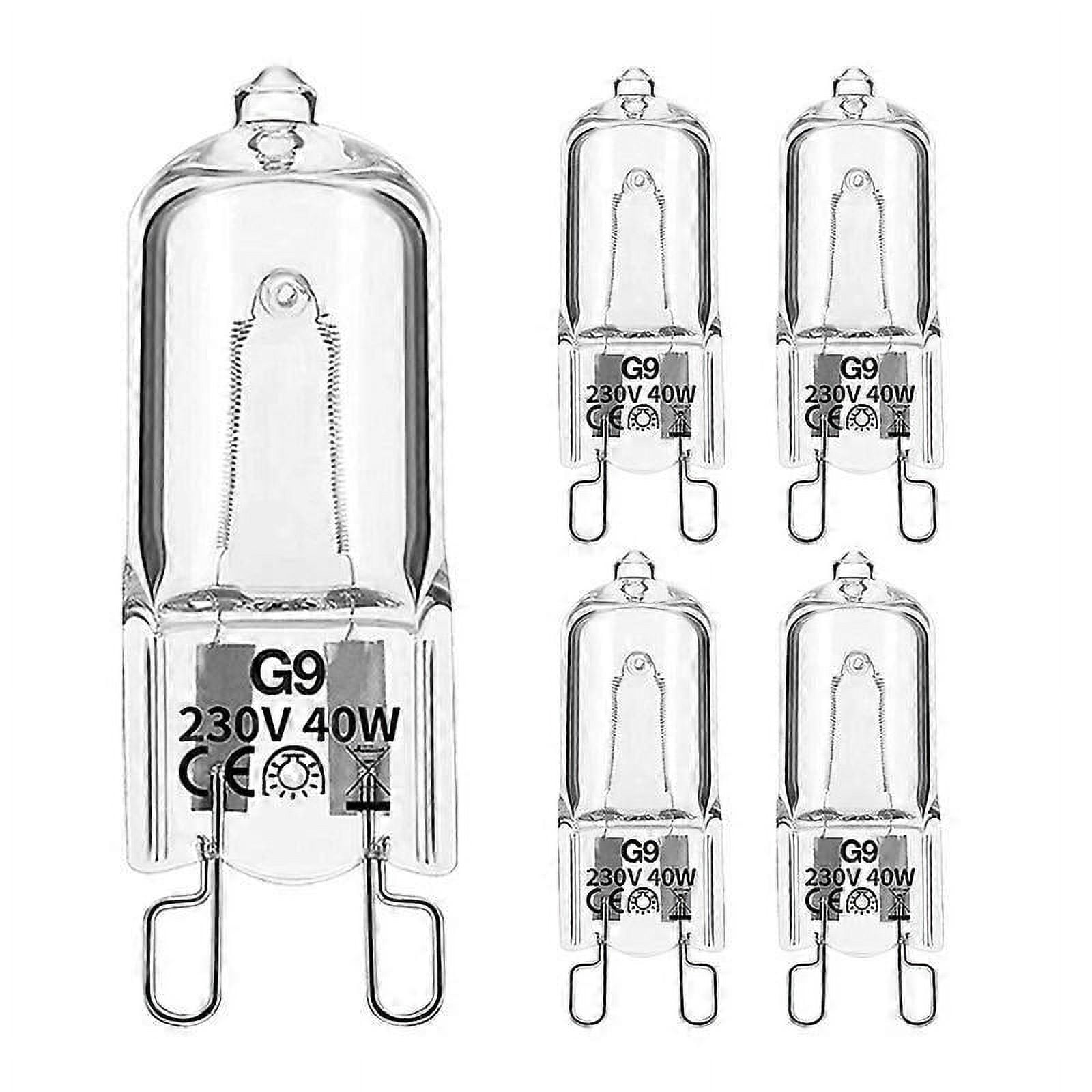 G9 Halogen Bulbs, Pack of 10 G9 Bulbs 2 Pin Base JCD Typ Double Pin 40W ...