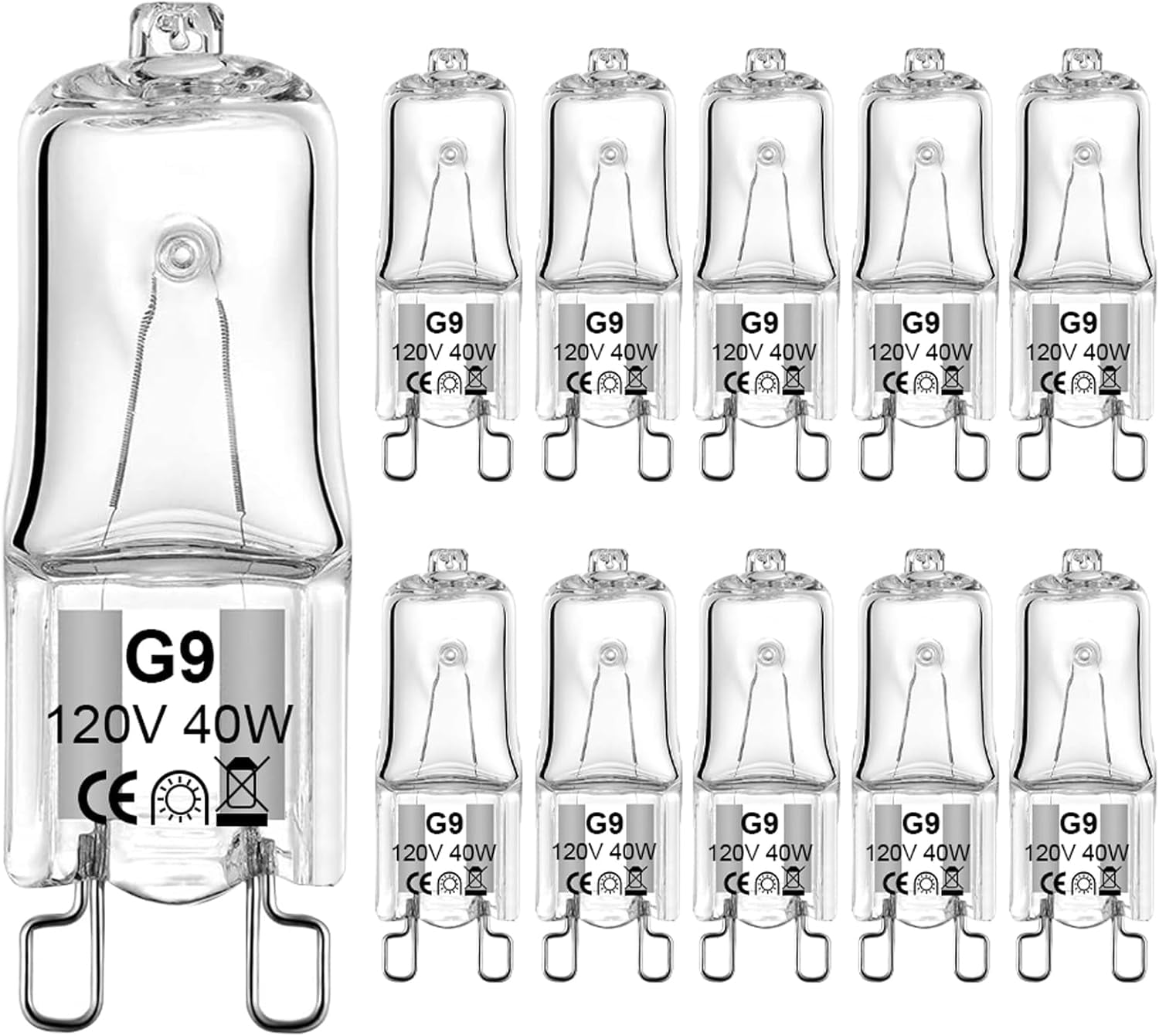 G9 Halon Bulb 40 Watt 120 Volt Dimmable T4 JCD Type Bi-Pin Base for ...
