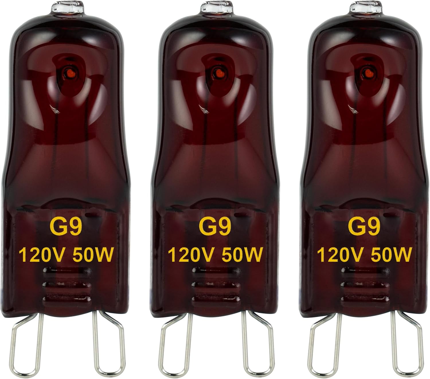 G9 Heat Lamp Bulbs for Reptile,Night Red, Mini Halogen Bulb 50W ...