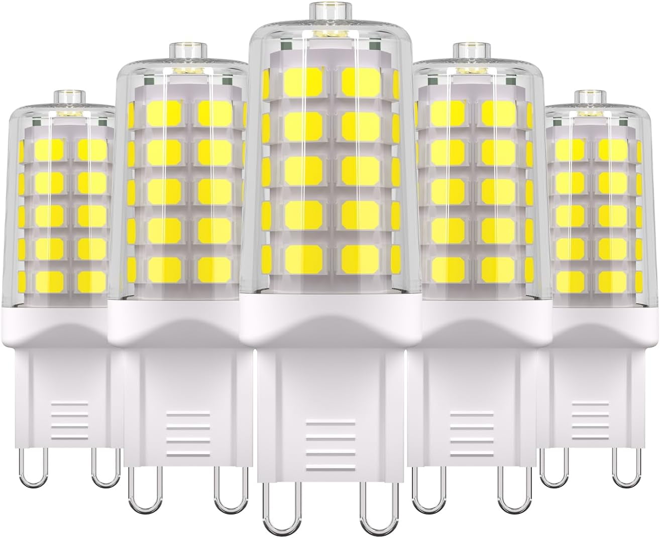 G9 LED Bulb, Daylight White 6000K, 4W G9 Base Light Bulbs, 40W T4 Halogen Equivalent, Bi Pin ...