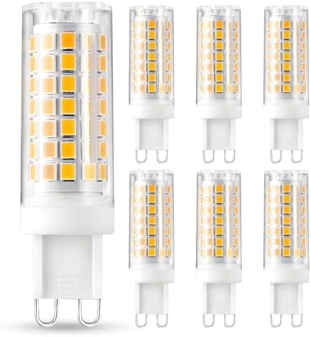 G9 LED Bulbs 7W G9 Bi-Pin Base 70W Halogen Bulbs Equivalent Warm White ...