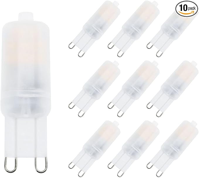 G9 LED Light Bulb 2W, 20-25W Halogen Equivalent, 2700K Warm White High Brightness 200LM, 360 ...