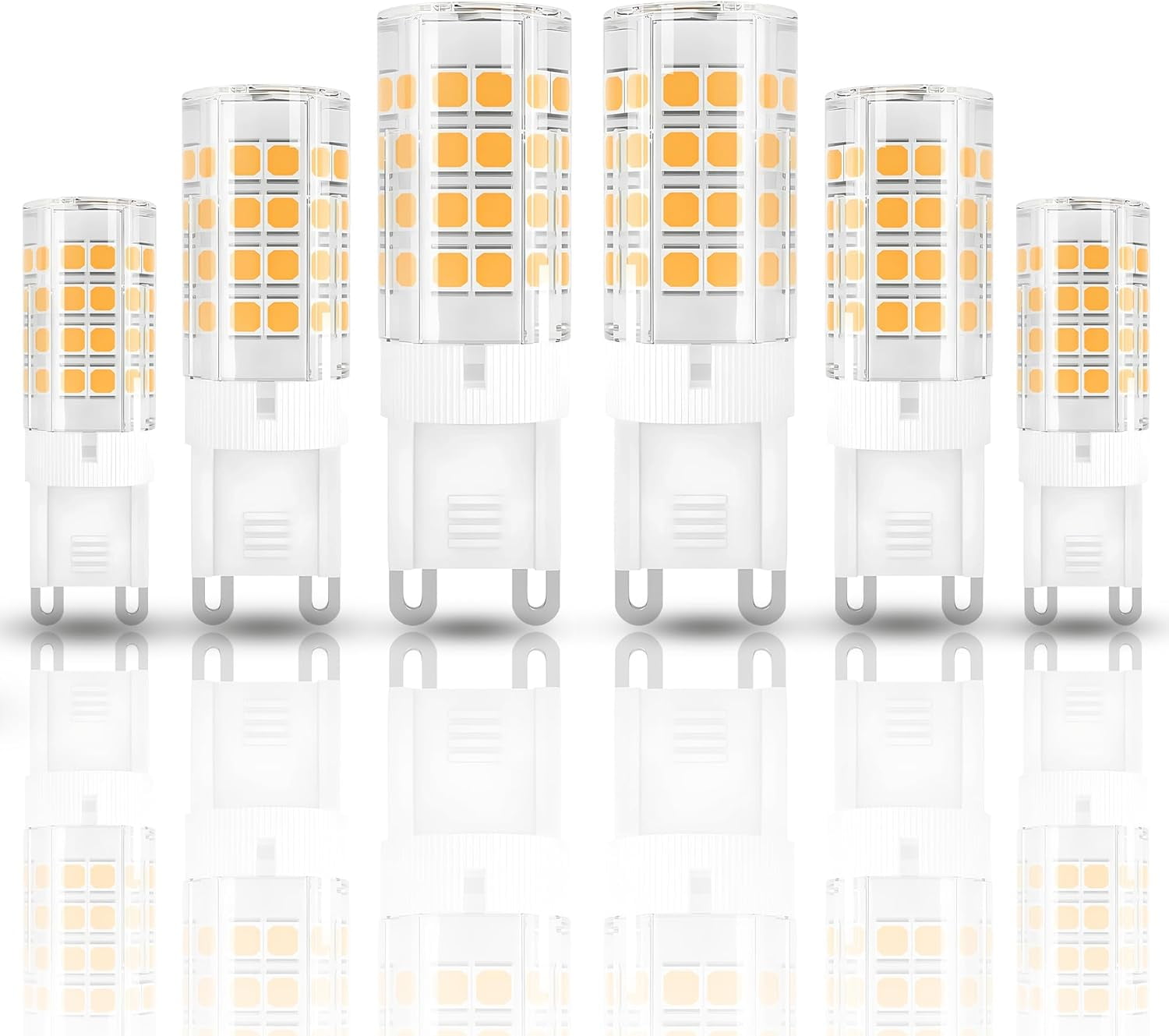 G9 LED Light Bulb, 6Watt, 600 lumens, 60W Equivalent (3000K), CRI80 ...