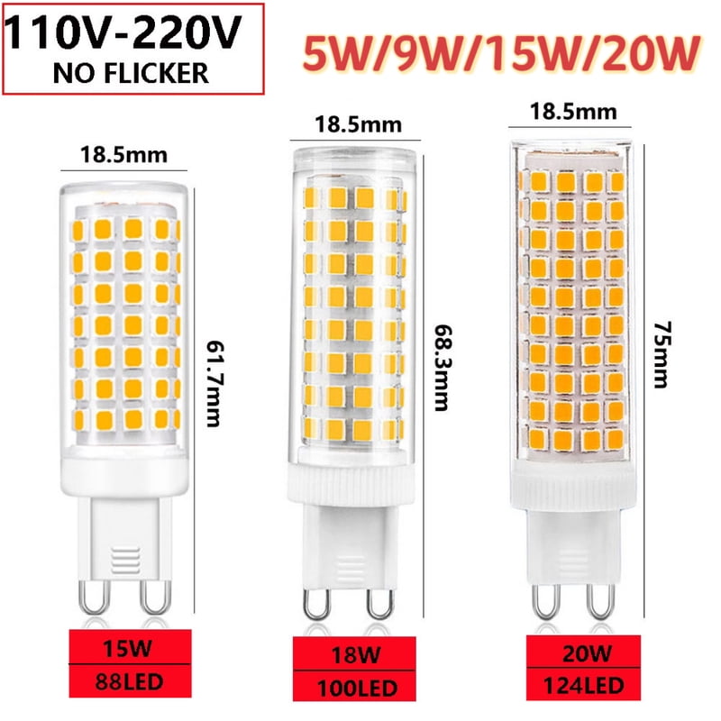 G9 led 9W 12W 15W 20W 25W AC110V 220V led lamp SMD 2835 LED g9 cold ...