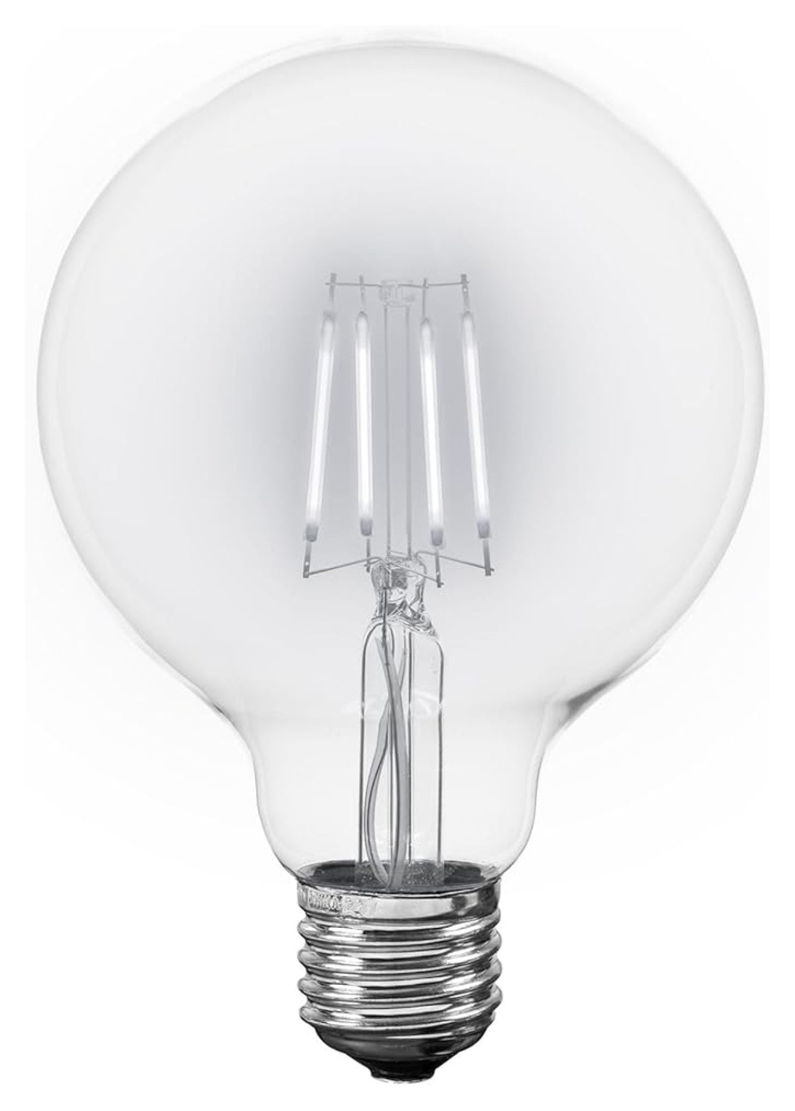 G95 LED Edison Bulb 4 Pack, 4W (40W Equivalent), 5500K Dimmable Globe ...
