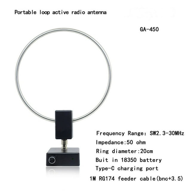 Ga-450 Loop Antenna Short Medium Wave Radio Sw 2.30-30Mhz Mw 522-1710Khz - Walmart.com