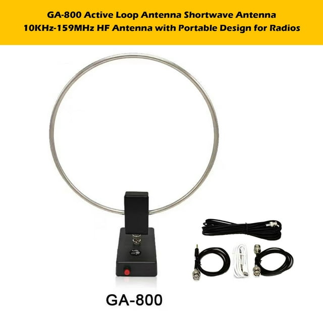 GA-800 Active Loop Antenna Shortwave Antenna 10KHz-159MHz HF Antenna for Radios - Walmart.com