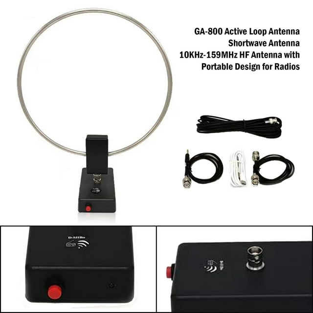 GA-800 Active Loop Antenna Shortwave Antenna 10KHz-159MHz HF Antenna ...