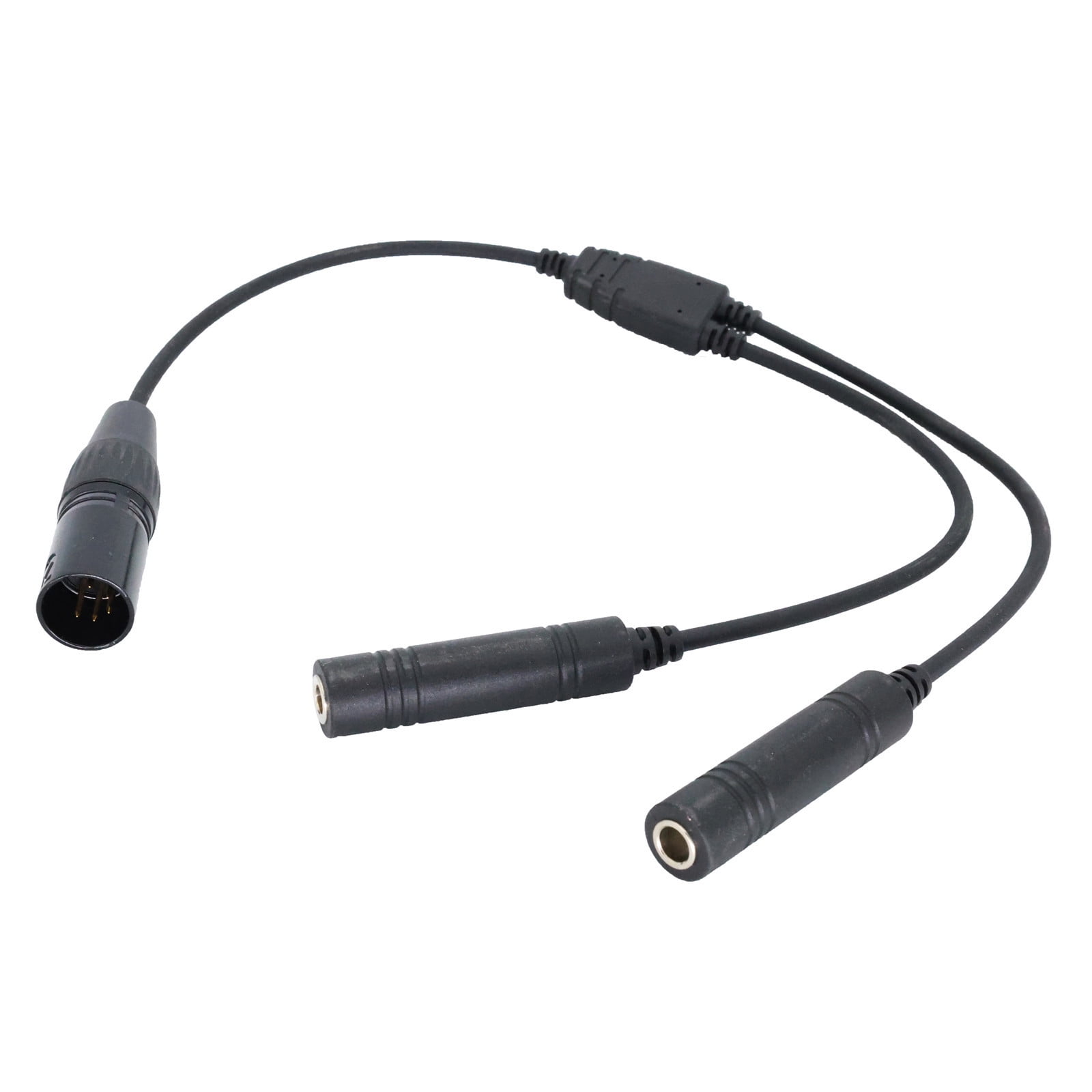GA Dual Plugs Aviation Headset Cable 5 Pin Headset Adapter Cable for ...