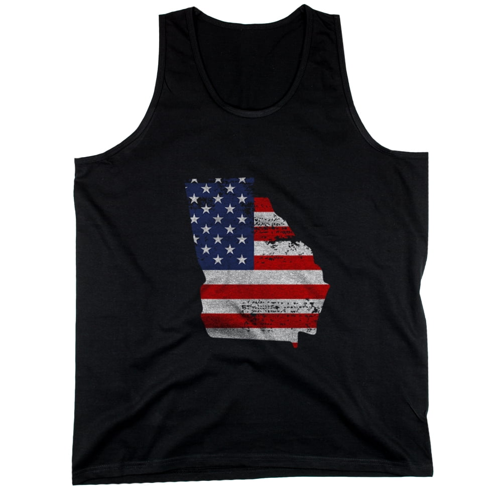 GA State USA Flag Men's Tank Top Georgia American Flag Tanks - Walmart.com