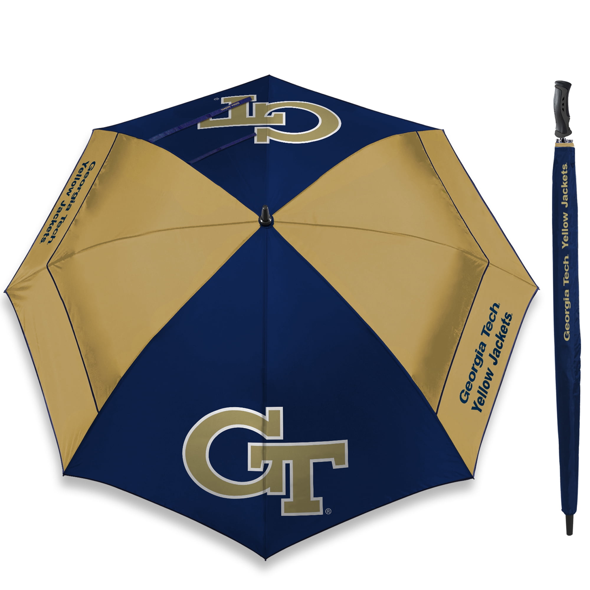 GA Tech Yellow Jackets 62" WindSheer Lite Golf Umbrella - Walmart.com