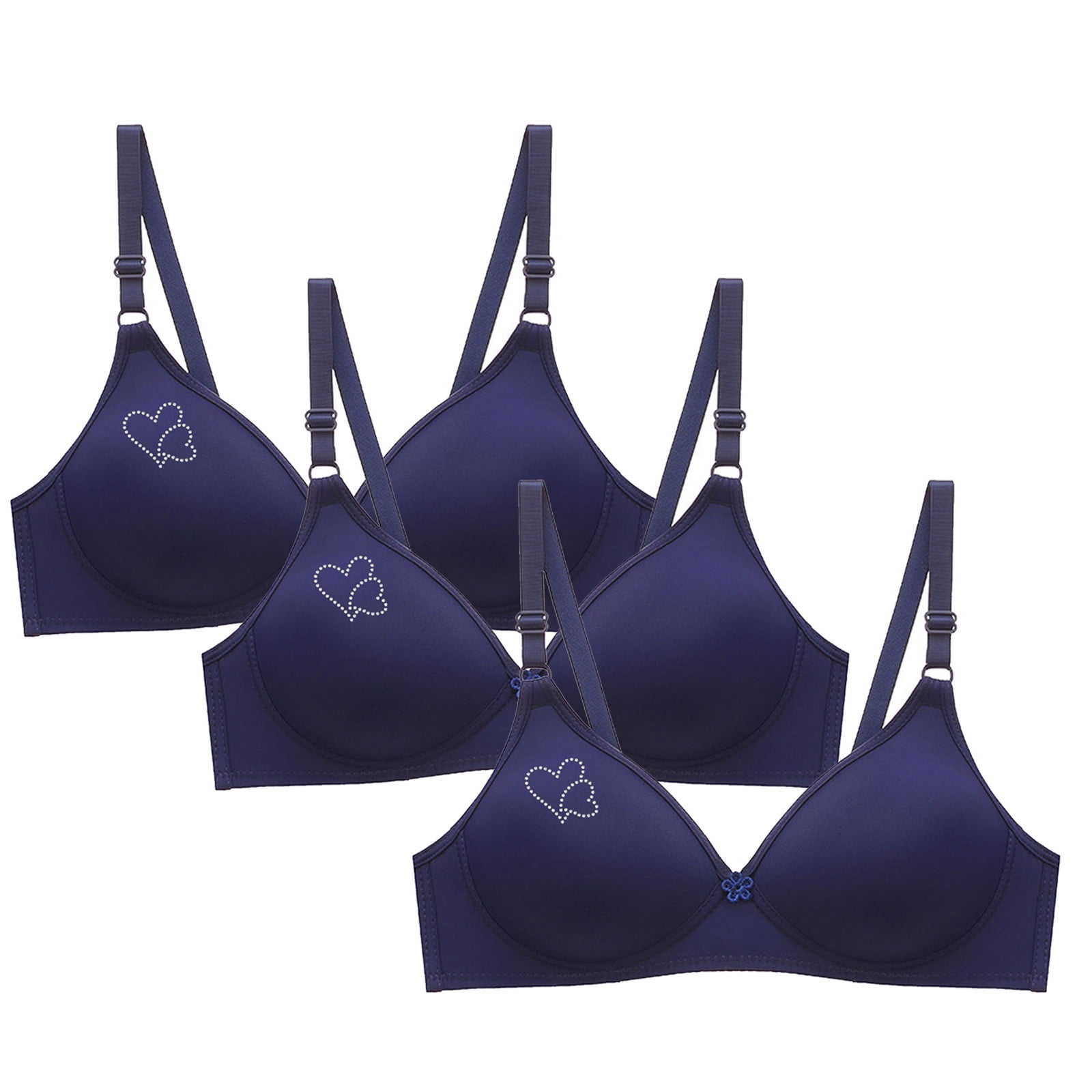 GA WEIHUA 3 Pack Womens Bras Seamless Wireless V Neck Bralette for ...