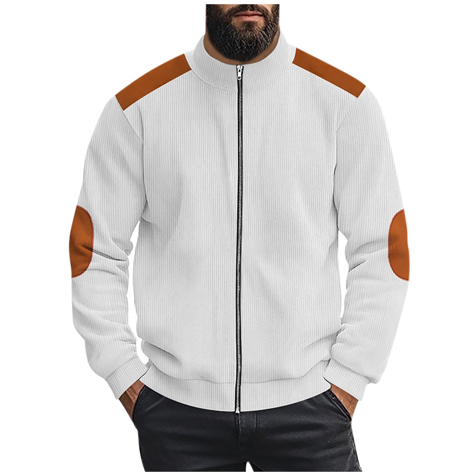 GA WEIHUA Clearance Sale,Full Zip Jackets Men Casual Corduroy Shirts ...