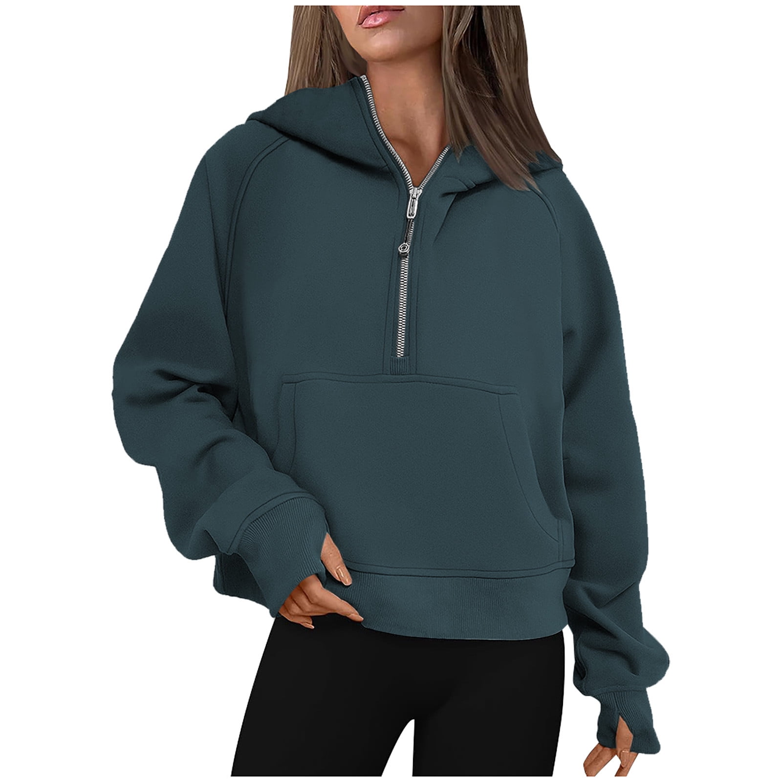 GA WEIHUA Online Deals,Womens Sweatshirts Half Zip Cropped Pullover ...