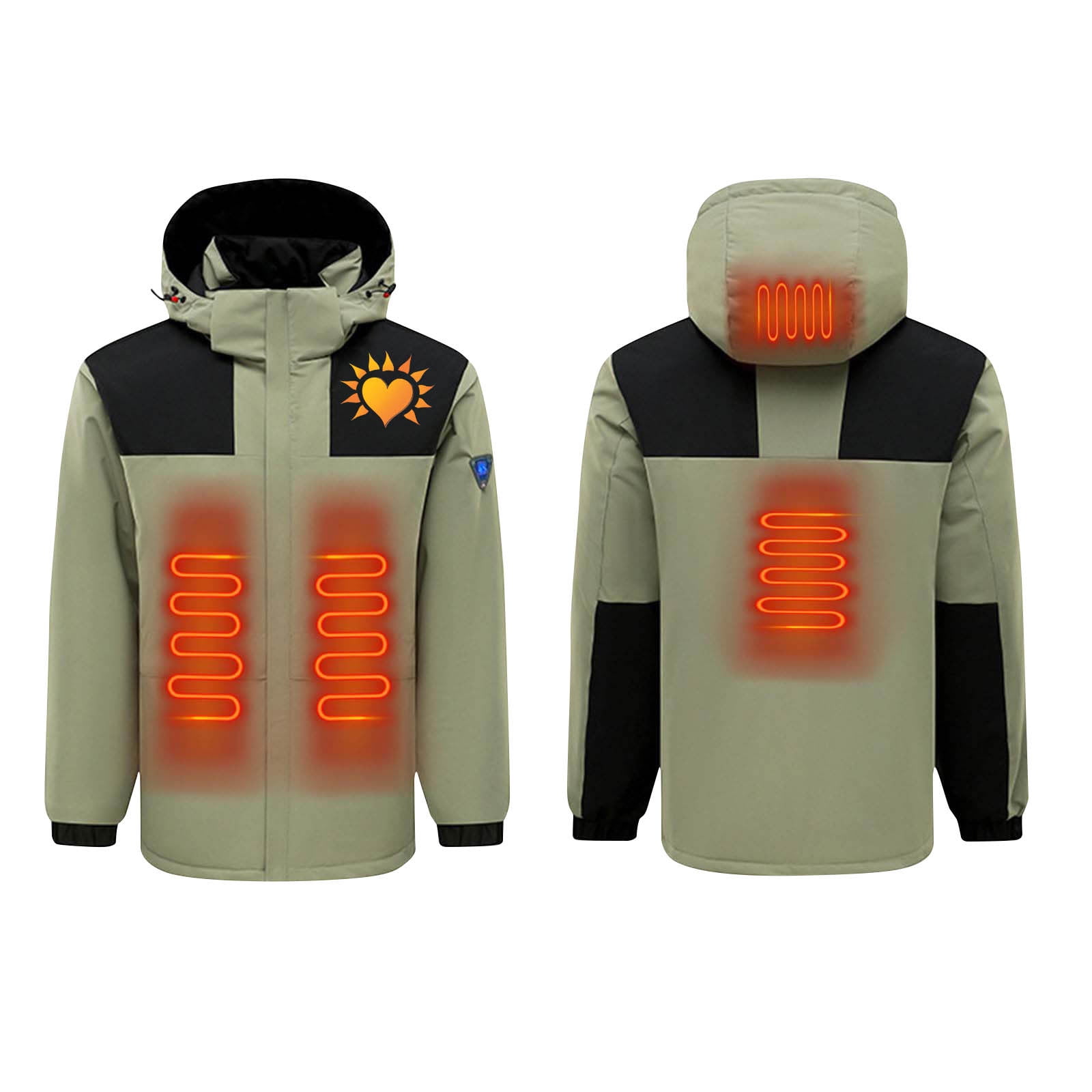 GA WEIHUA Reduced,Heated Jacket Unisex 2024 Winter Warm Windbreaker 4 ...