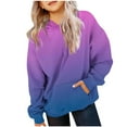 GA WEIHUA Saving,Girl's Gradient Hoodies Casual Lightweight Sweatshirt ...
