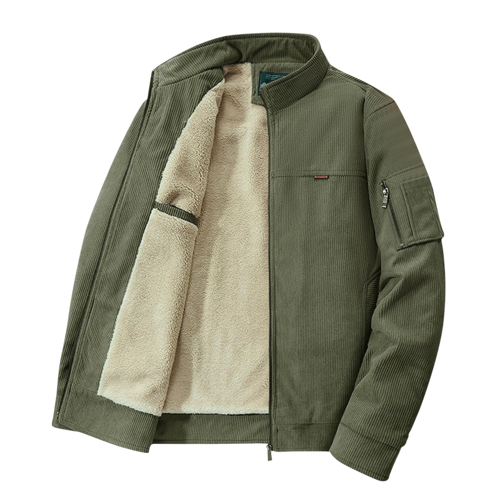 GA WEIHUA Saving,Mens Vintage Corduroy Jacket Winter Warm Sherpa Lined ...