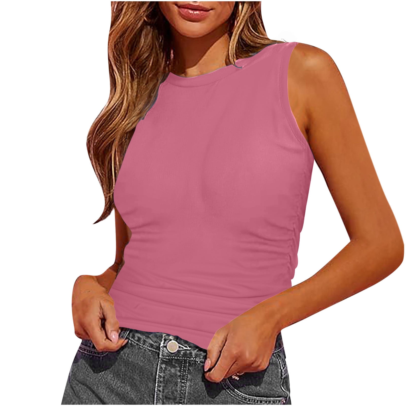 Ga Weihua Tank Tops For Women Summer High Neck Tank Tops Sexy