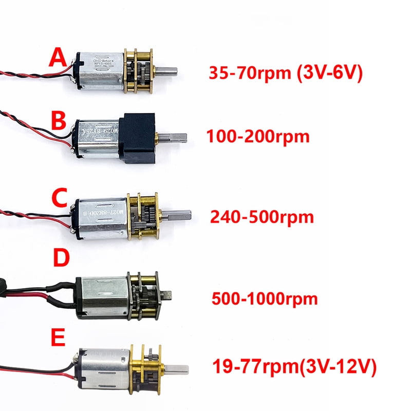 GA12-N20 DC 3V 5V 6V Mini N20 All Metal Gear Wheel Gear Motor 35/70/100 ...