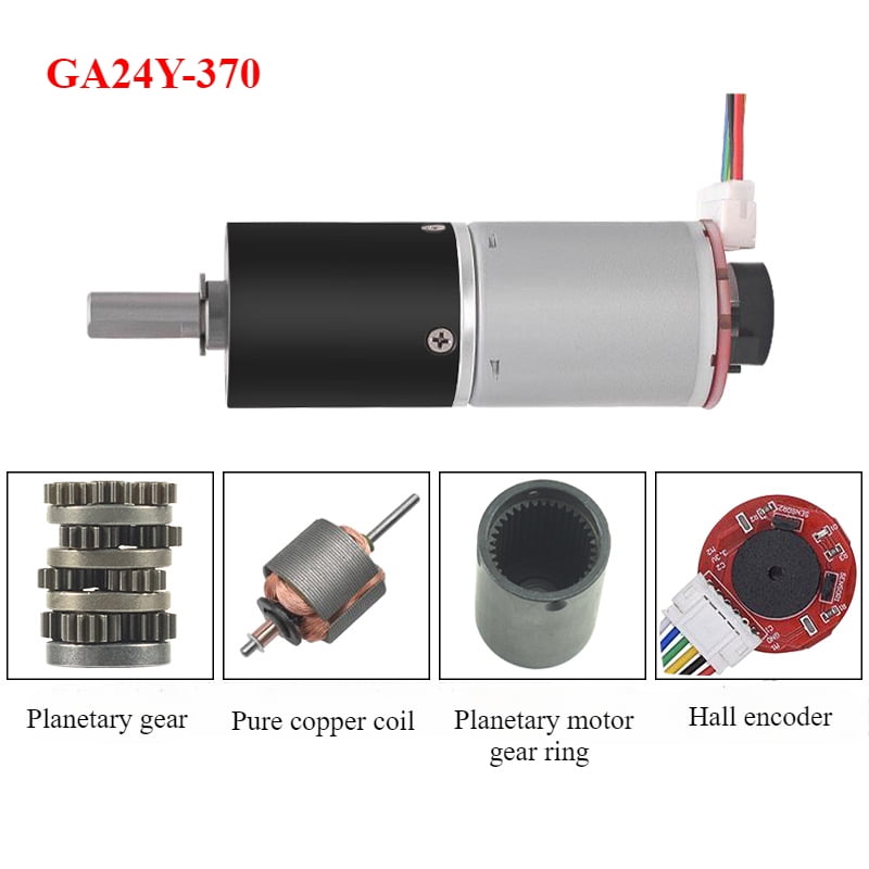 GA24Y-370 encoder planetary gear DC geared motor 12v24v6V24mm370 with ...