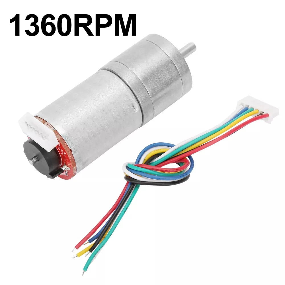 GA25-370 DC12V Encoder Gear Motor Speed Reduction Motor For Robot Car ...