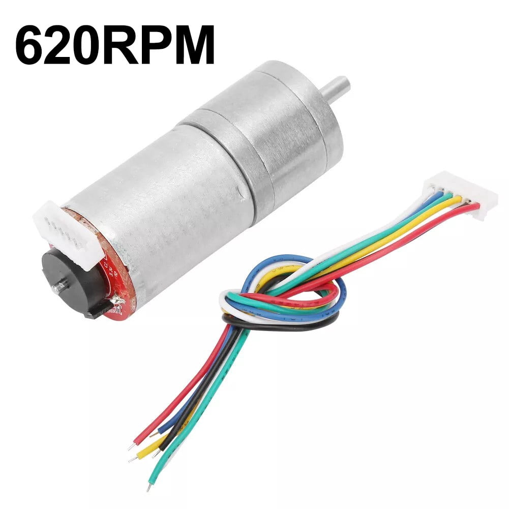 GA25-370 DC12V Encoder Gear Motor Speed Reduction Motor For Robot Car ...