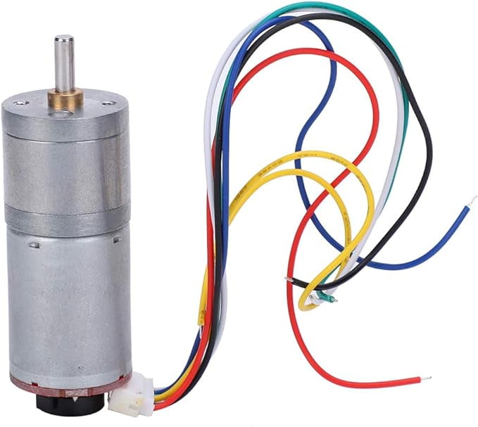 GA25-370 Gear Motor DC with Speed Encoder, Stainless Steel High Torque ...