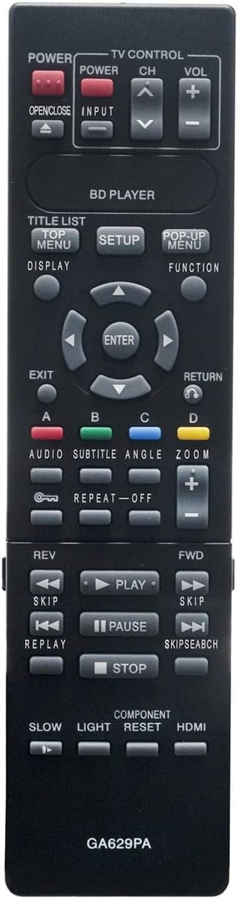 GA629PA RRMCGA629WJPA Replaced Remote fit for Sharp Blu-ray Disc DVD ...