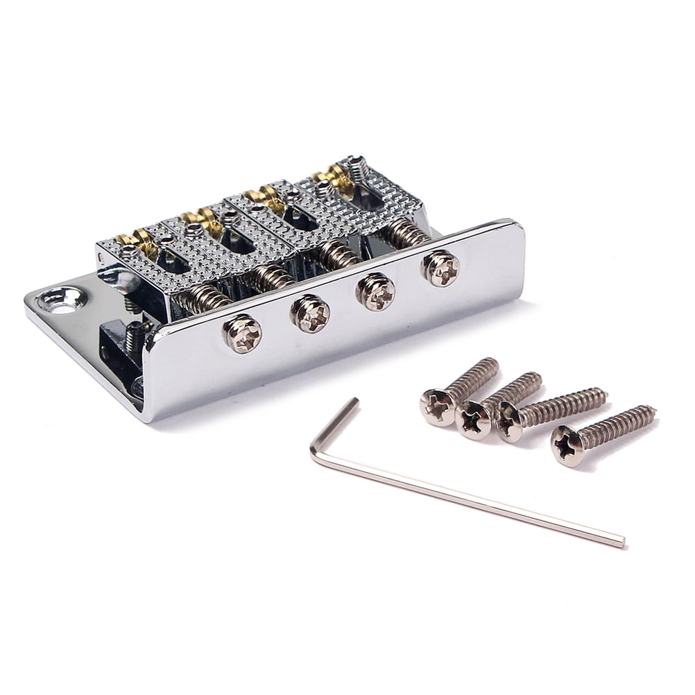 GA901 Metal 4 String Bass Bridge Vintage Style Bridge for Guitar with 4 ...