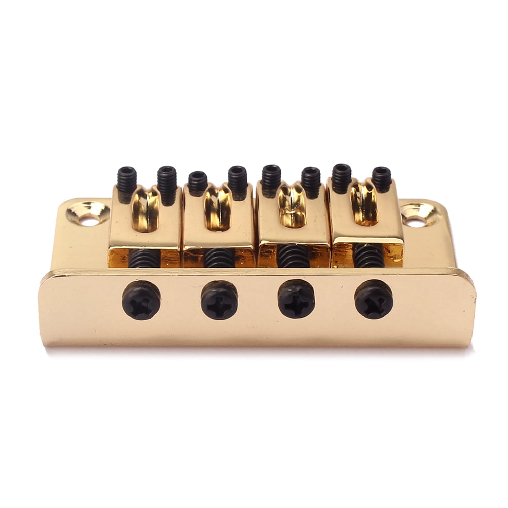 GA906 Metal 4 String Bass Bridge Vintage Style Bridge for Guitar with 4 ...