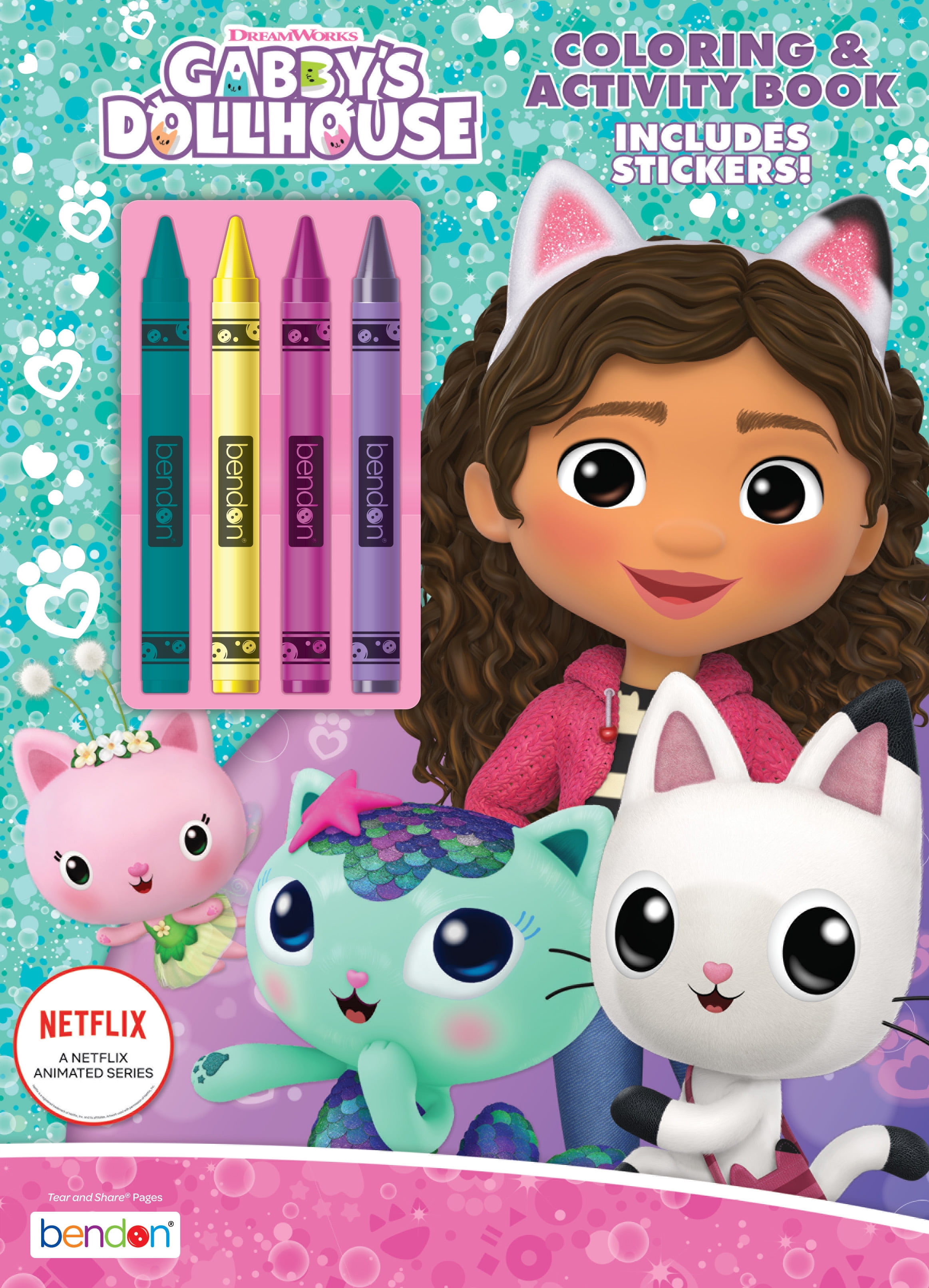 GABBY'S DOLLHOUSE COLOR AND ACTIVITY BOOK WITH 4 CRAYONS - Walmart.com