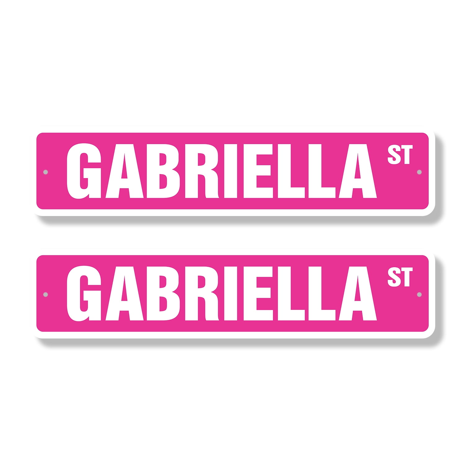 GABRIELLA Classic Street Sign (2 Pack) Childrens Name Room Sign Road ...