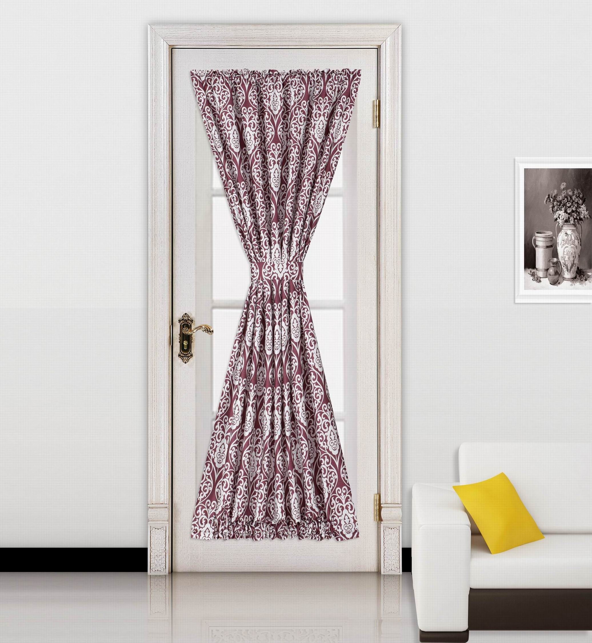 GABY BURGUNDY Blackout Curtain for French Doors Solid Color Thermal ...