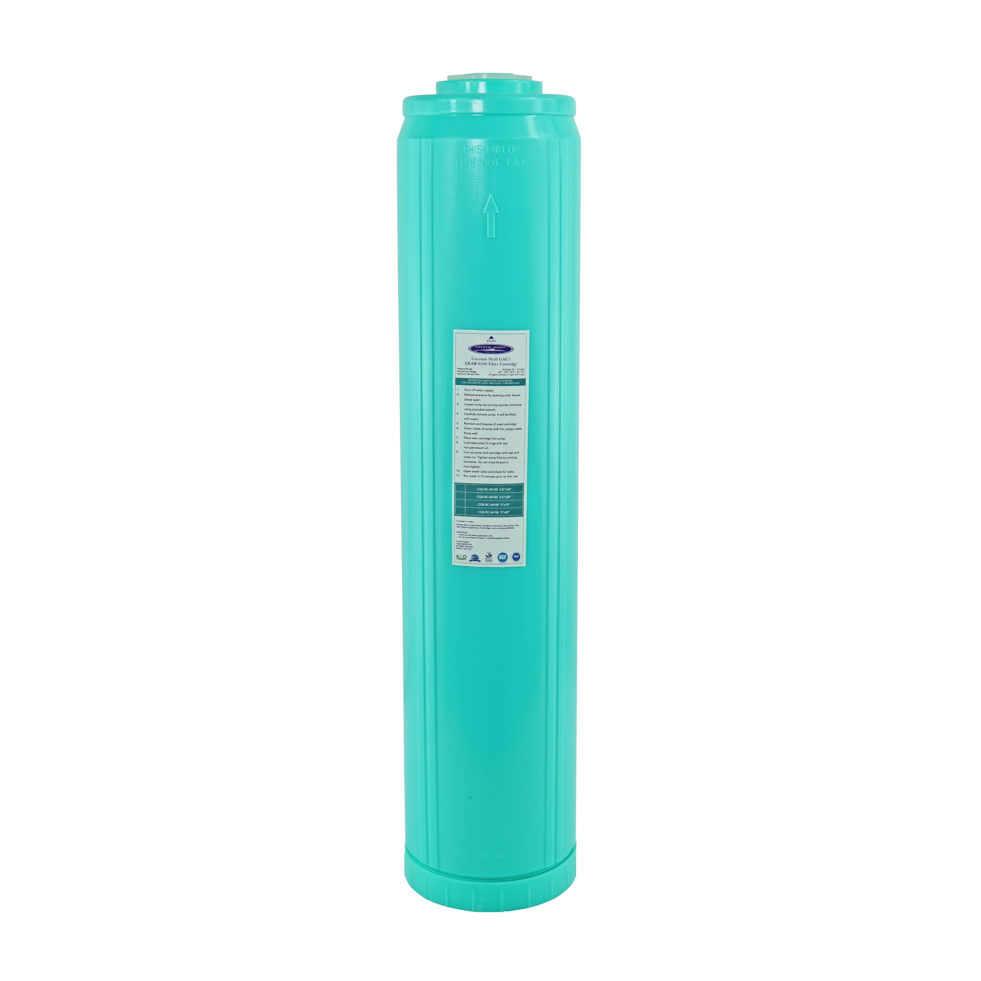 GAC Filter Cartridge (Coconut Shell Granular Activated Carbon) 4-5/8” x ...