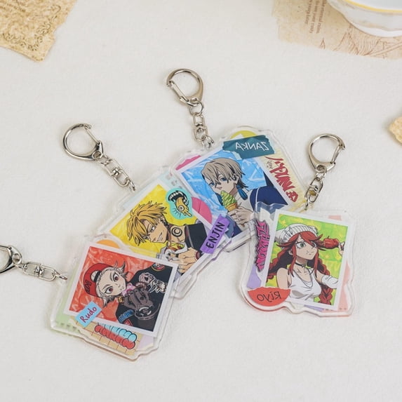 GACHIAKUTA Anime Acrylic Keychain - Rudo, Zanka, Enjin, Royo Character ...