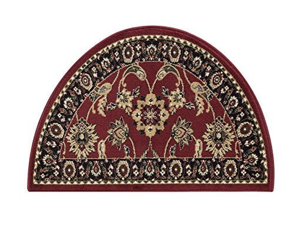 GAD Fireproof Hearth Rug, Half Moon Shape, 2'2" x 3'3", Traditional ...