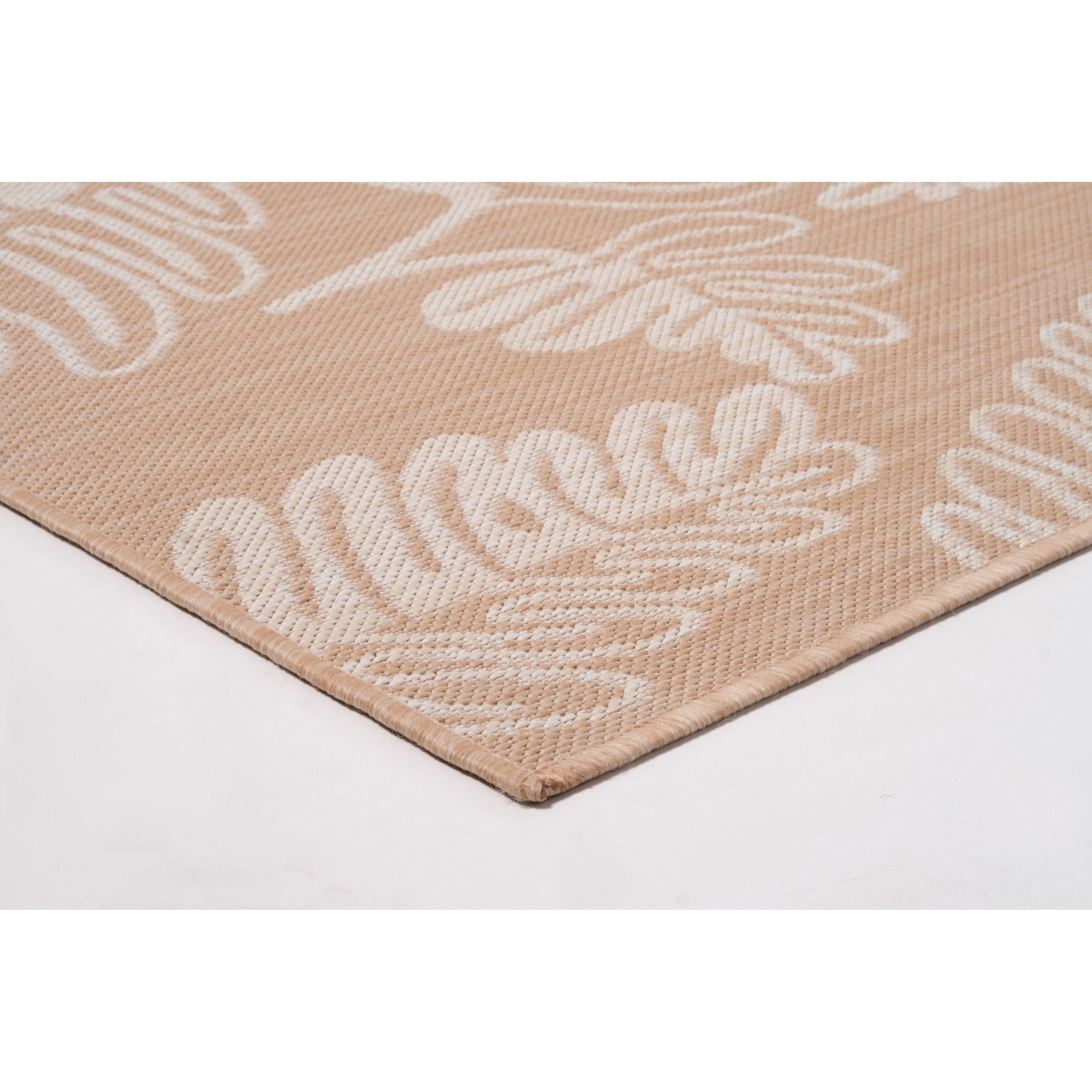 GAD Boca Premium Floral Varied-Leaf Design Indoor Outdoor Area Rug ...