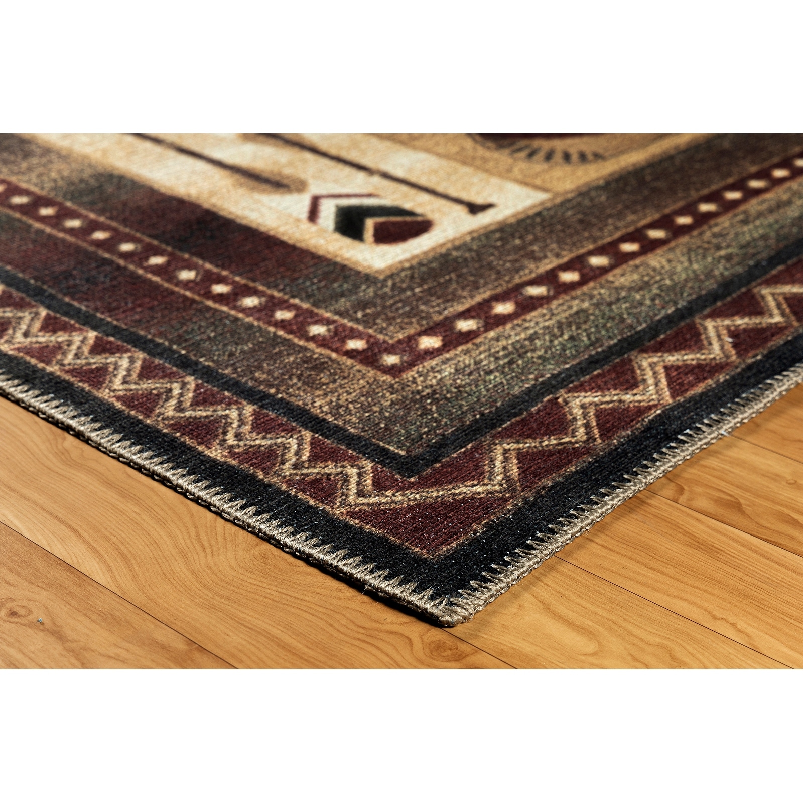 GAD - Machine Washable - Canoe Cabin Theme Area Rug - 5'3" X 7'6" 7'10 ...