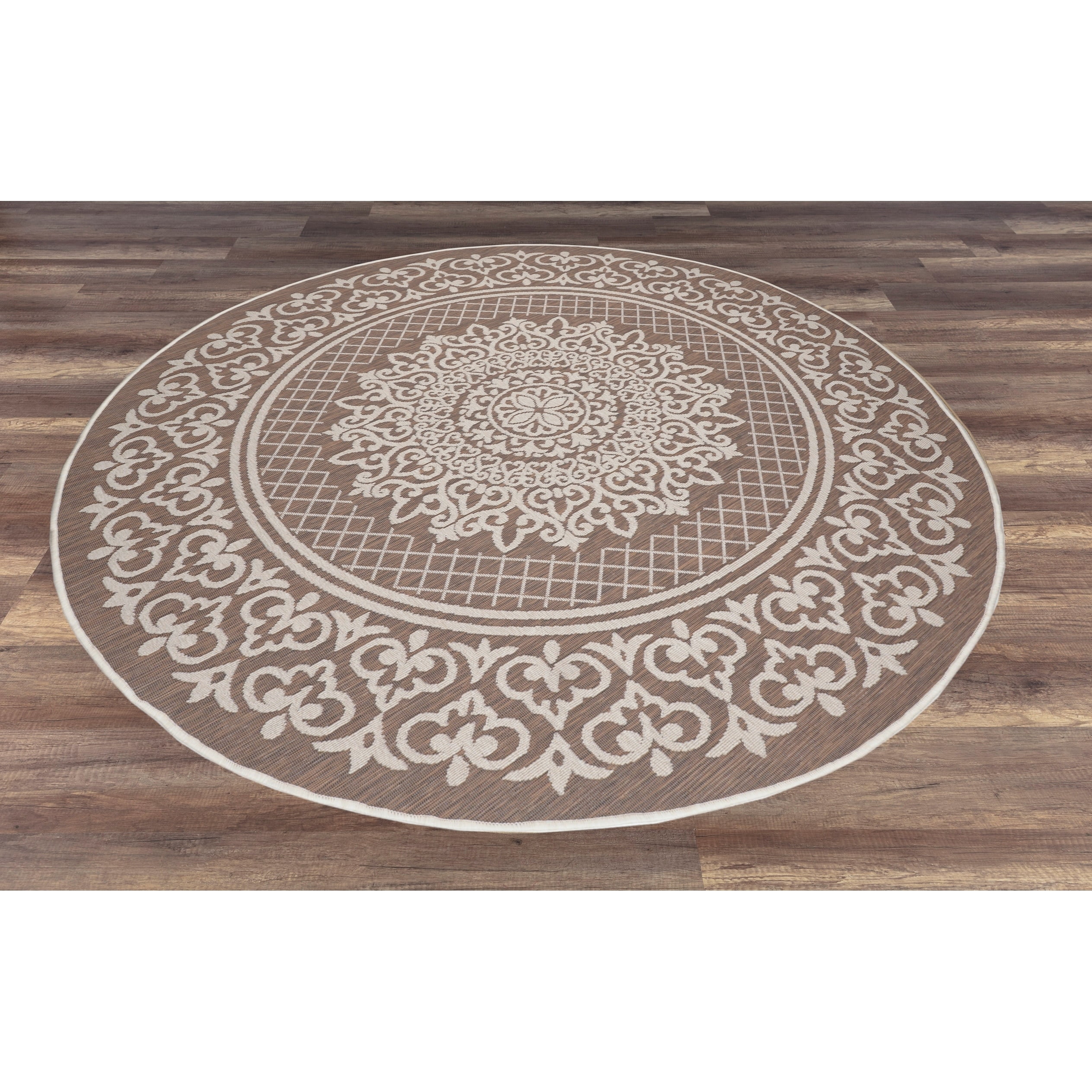 GAD Michael Floral Indoor Outdoor Area Rug,Blue,Navy,Taupe 5'3" X 7'7 ...