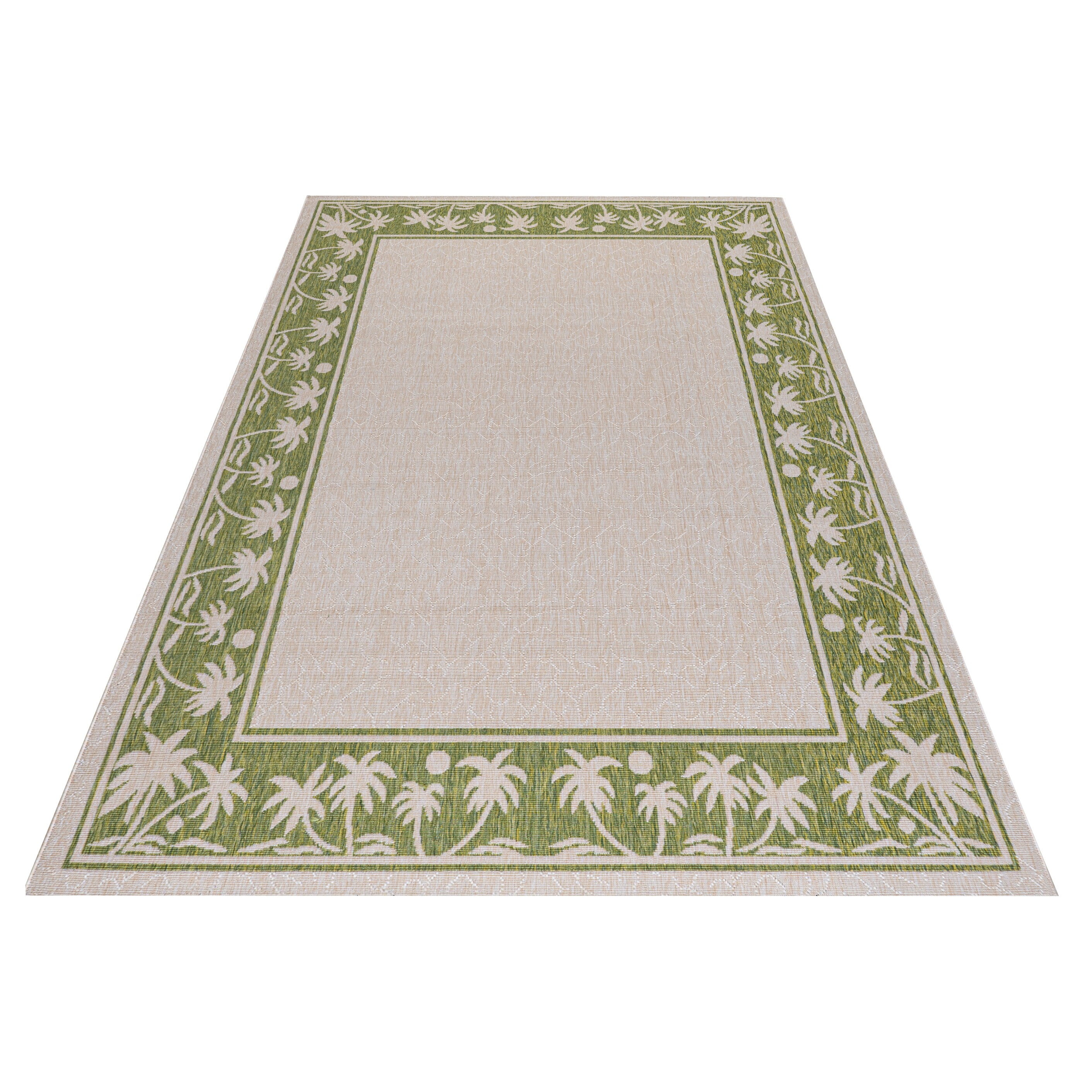 GAD Palms with Tropical Palms Premium Indoor Outdoor Area Rug 5'3" X 7 ...