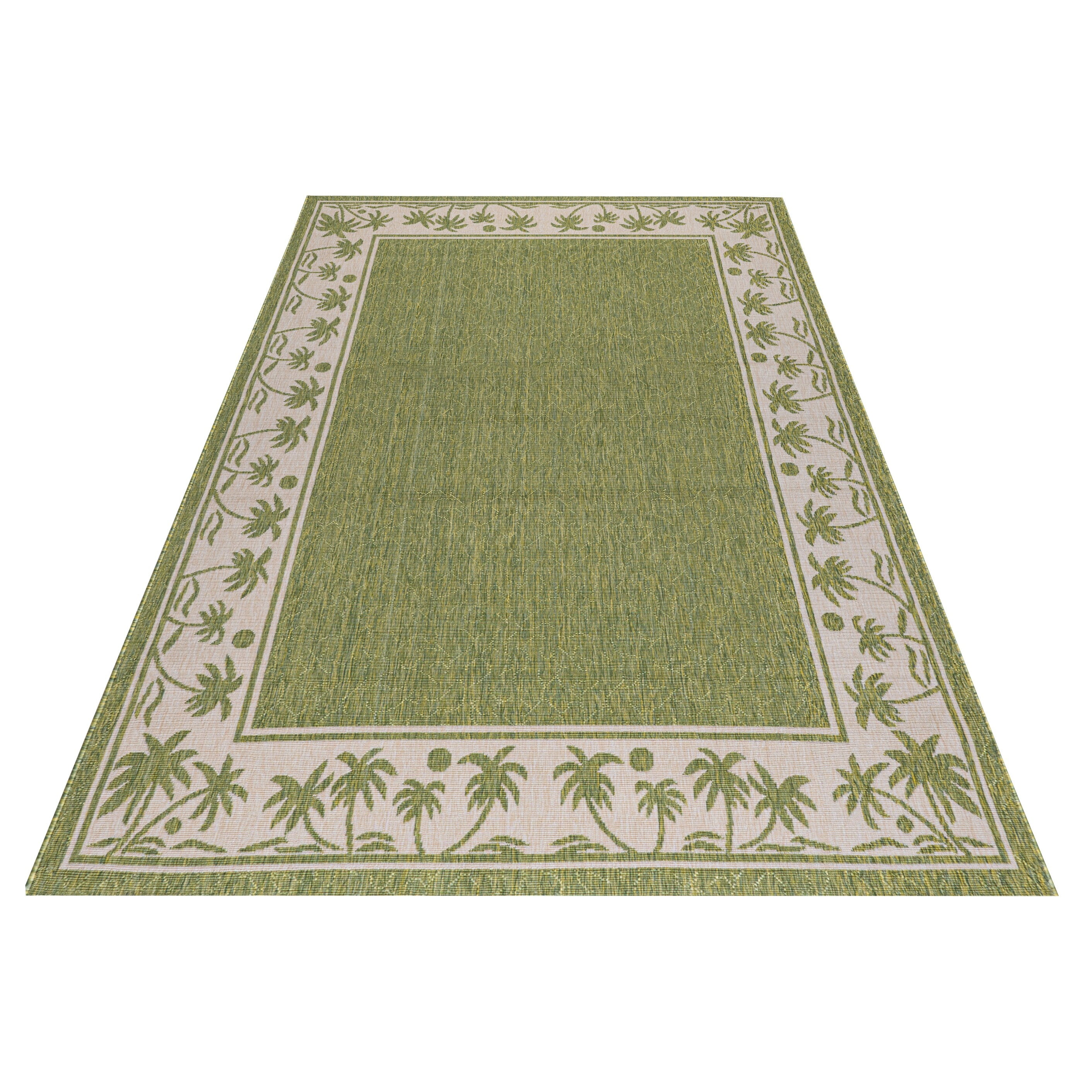 GAD Palms with Tropical Palms Premium Indoor Outdoor Area Rug 5'3" X 7 ...