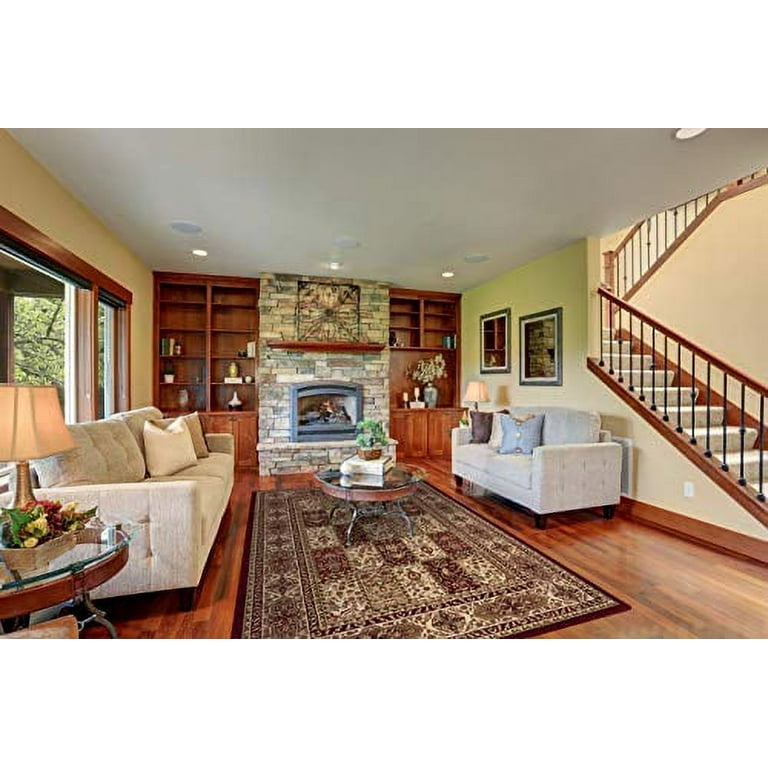 Red Patterned Rug Living Room | Cabinets Matttroy