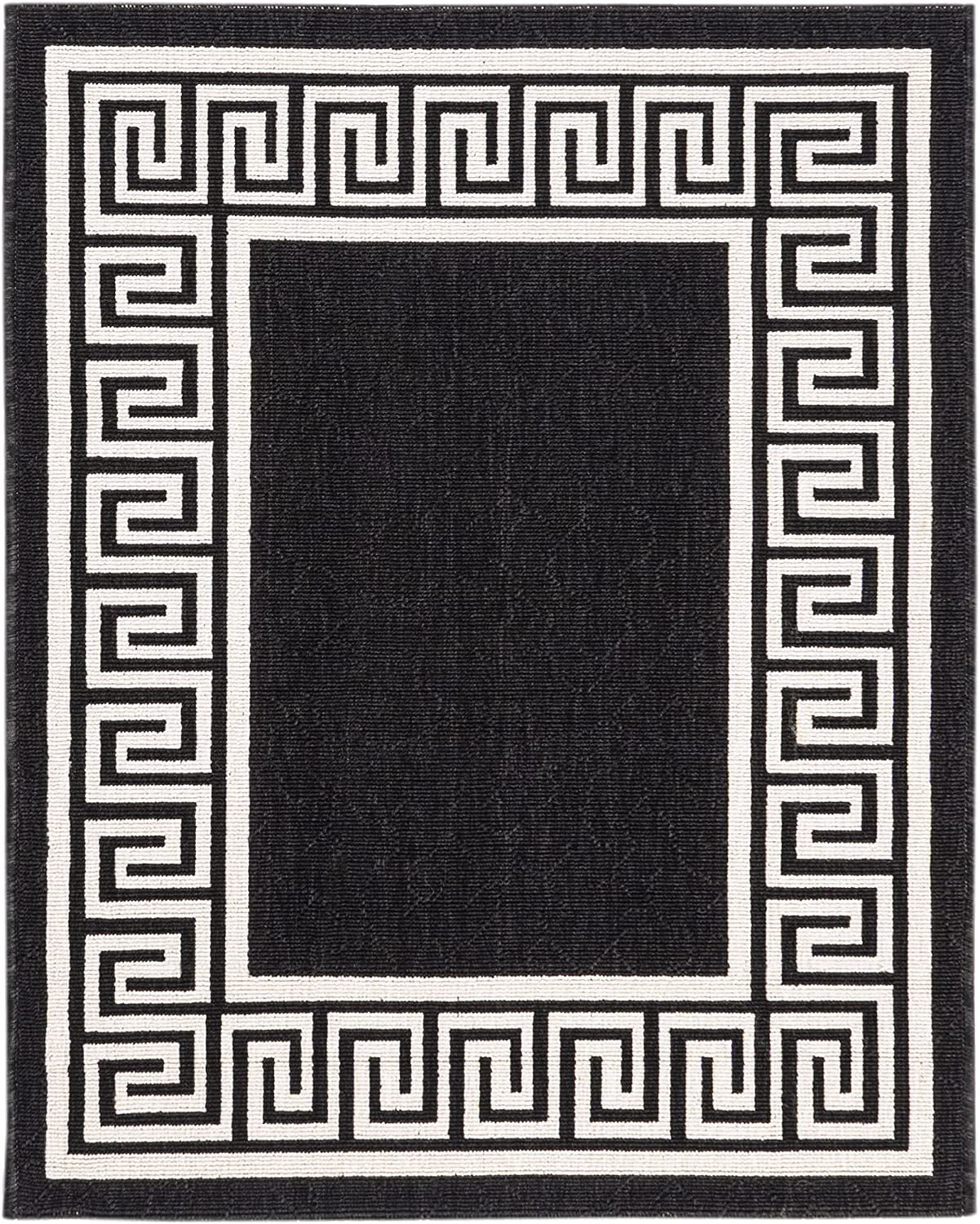 GAD Premium Indoor/Outdoor Patio Greek Key Design Area Rug - Inside ...
