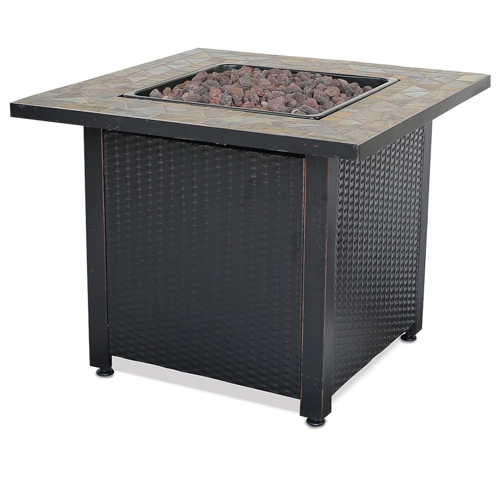 GAD1420M 30" Square 30,000 BTU LP Gas Outdoor Fire Table with Tile ...