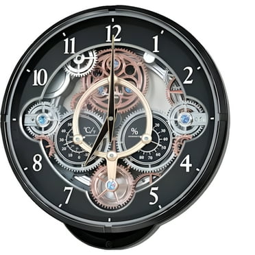 Rhythm Clock 4MJ427WU23 15.7 x 11.8 in. Trumpet Duet II Magic Motion ...