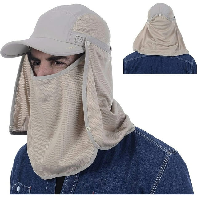 GADIEMKENSD Detachable Multipurpose Sun Hat 360° UPF 50+ Sun Protection ...