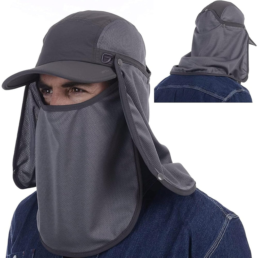 GADIEMKENSD Detachable Multipurpose Sun Hat 360° UPF 50+ Sun Protection ...