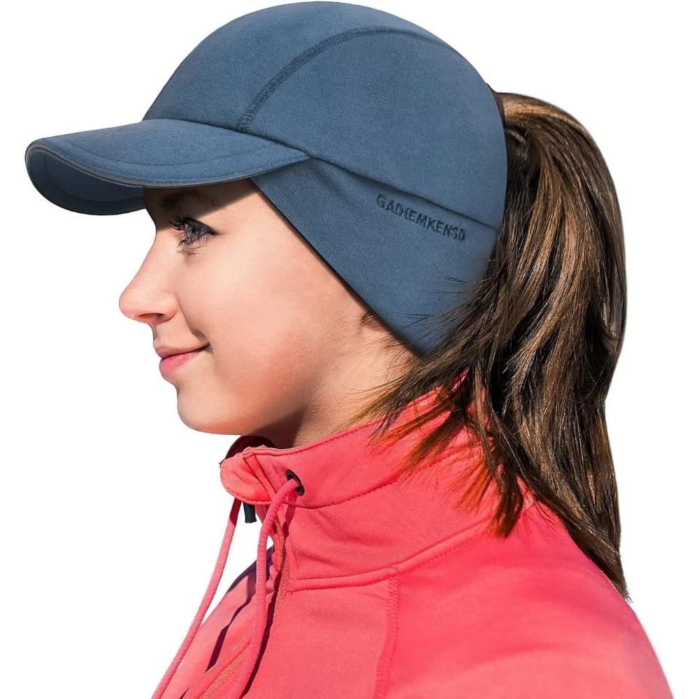 GADIEMKENSD Women's Winter Reflective Fleece Ponytail Hat with Drop ...