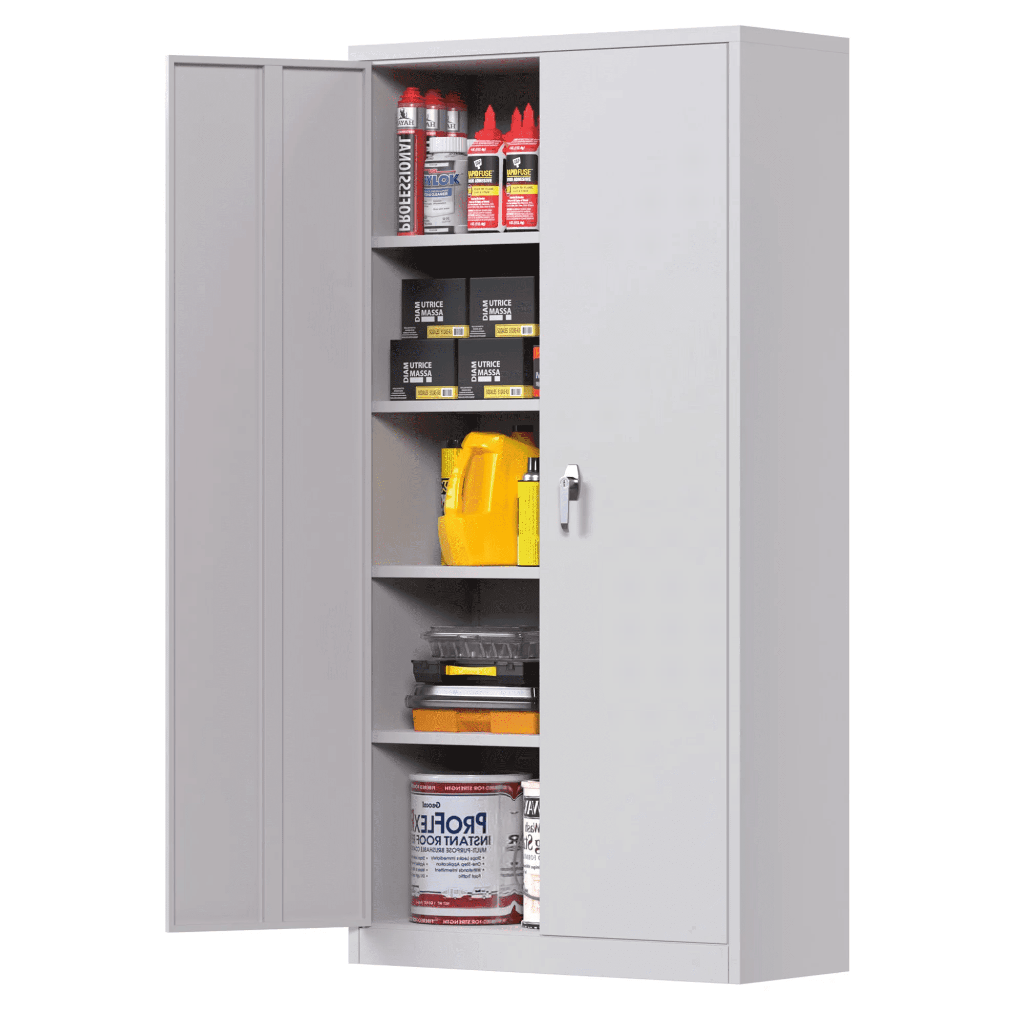 GAEANET Metal Storage Cabinet, 72 inches Steel Locking Cabinet, 72 ...